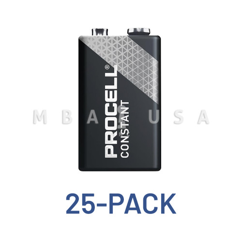25-Pack: Duracell Procell 9-Volt Professional Alkaline Battery - MBA ...