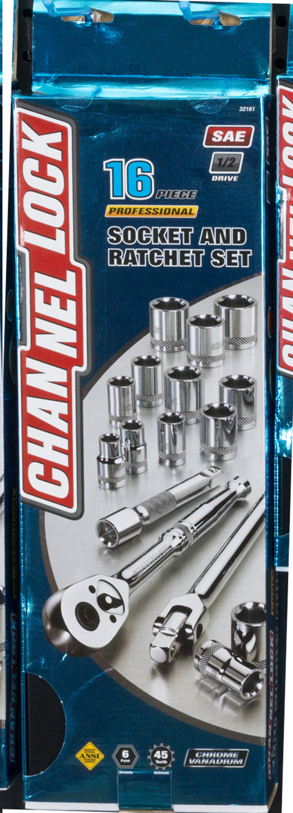 Channellock Set of 18 3/8 in Drive Metric Socket - 38182