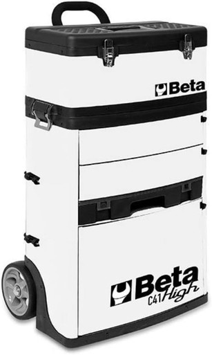 Beta Tools Two-Module Rolling Tool Chest - White - 41000021