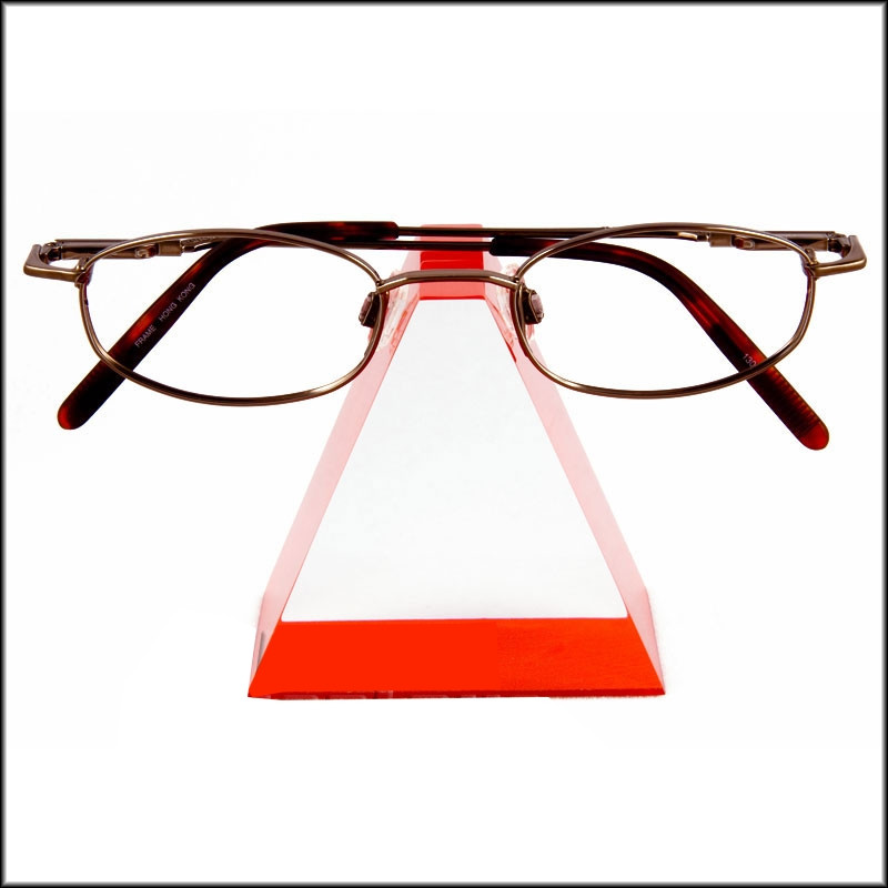 D1 - Triangular Acrylic Optical Display Blocks in 10 Vibrant Colors