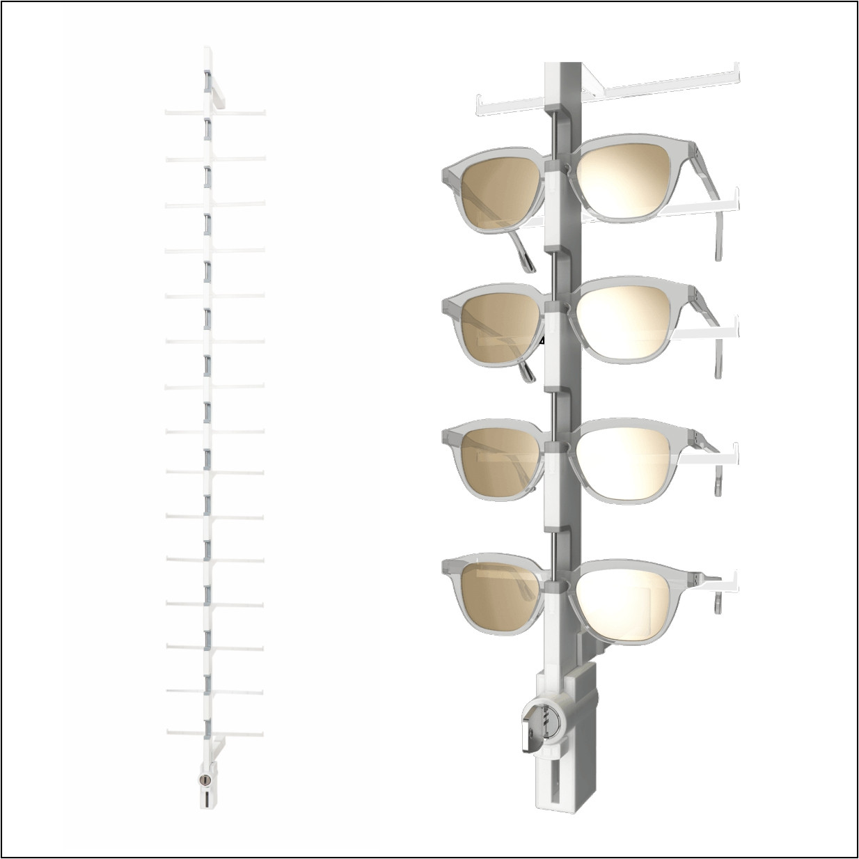 Alumina Open and Locking Optical Display Rods