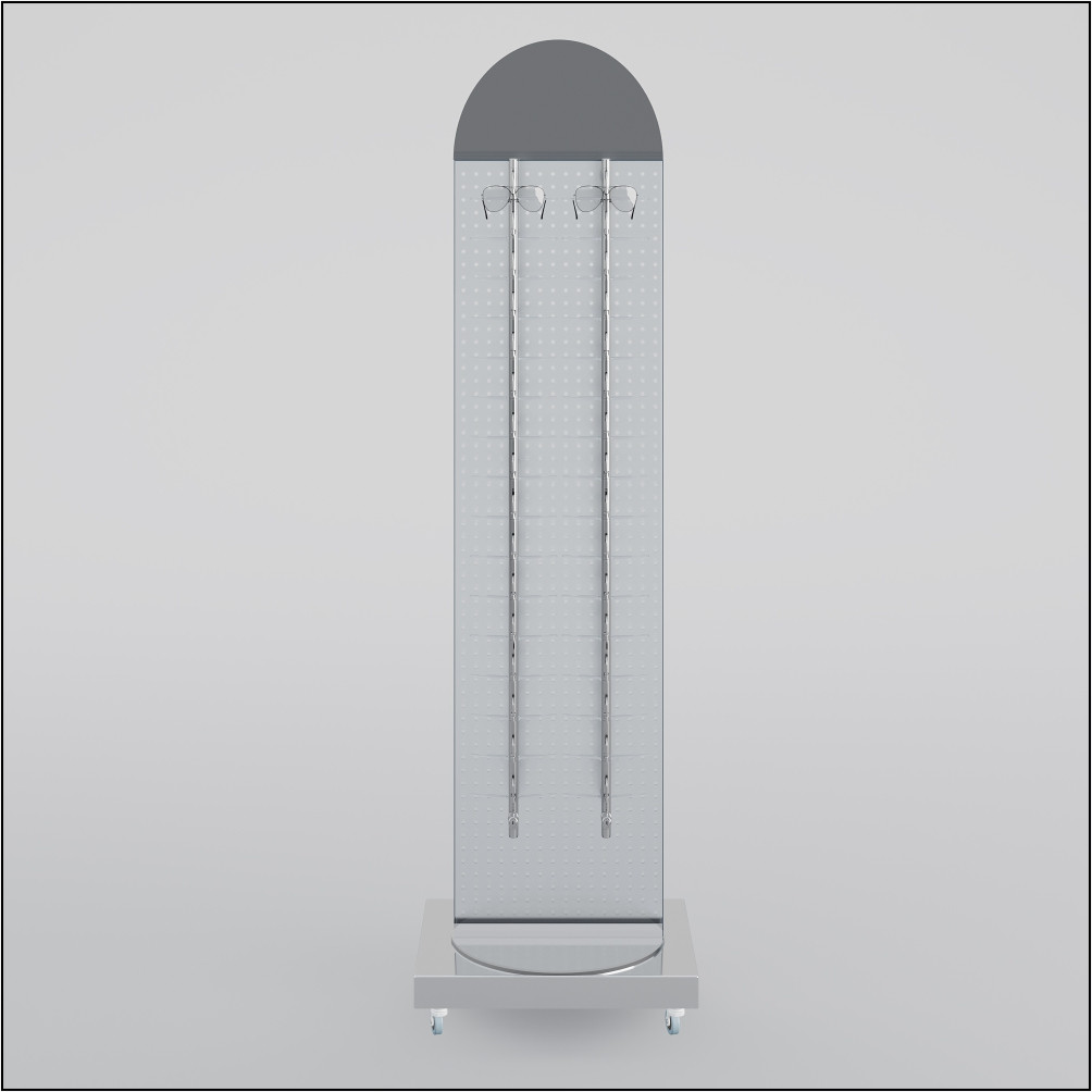 Locking Rotating Two-Sided Optical Frame Floor Display on Locking ...