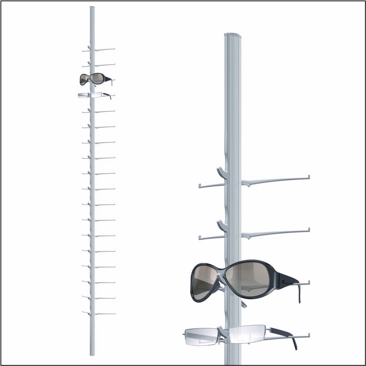 50% OFF! TC 18H - Lockable Single Optical Display & Sunglass Rod System