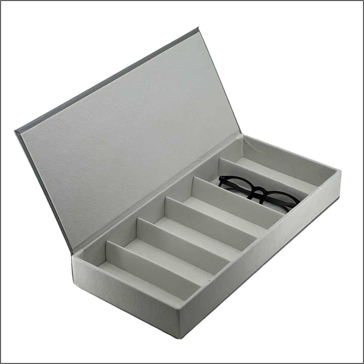 50% OFF - Genuine Leather Optical Eyewear Tray Storage Case - Holds 6 ...