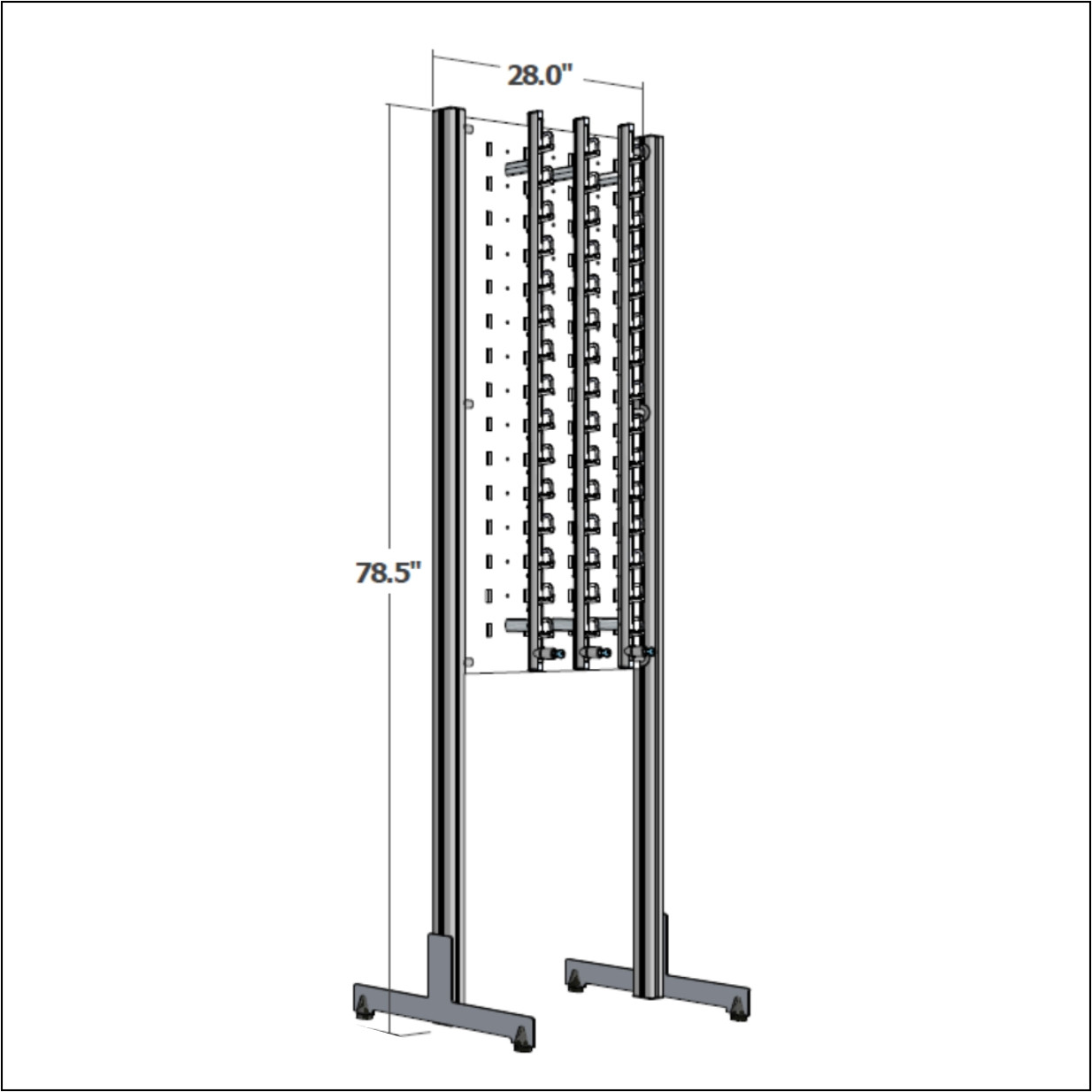 Locking Floor-Top Optical Display DW Panel 45 Frames - CNS Frame Displays