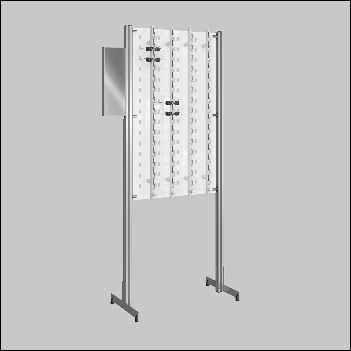 Locking Floor-Top Optical Display DW Panel 60 Frames - CNS Frame Displays