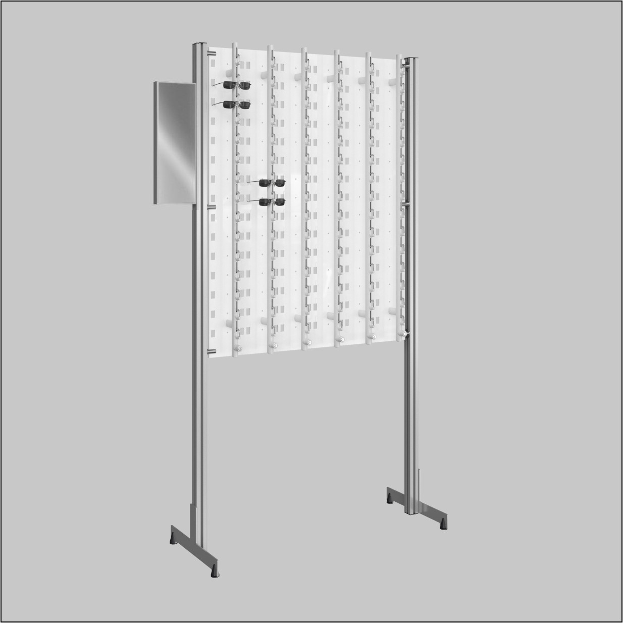 Locking Floor-Top Optical Display DW Panel 90 Frames - CNS Frame Displays