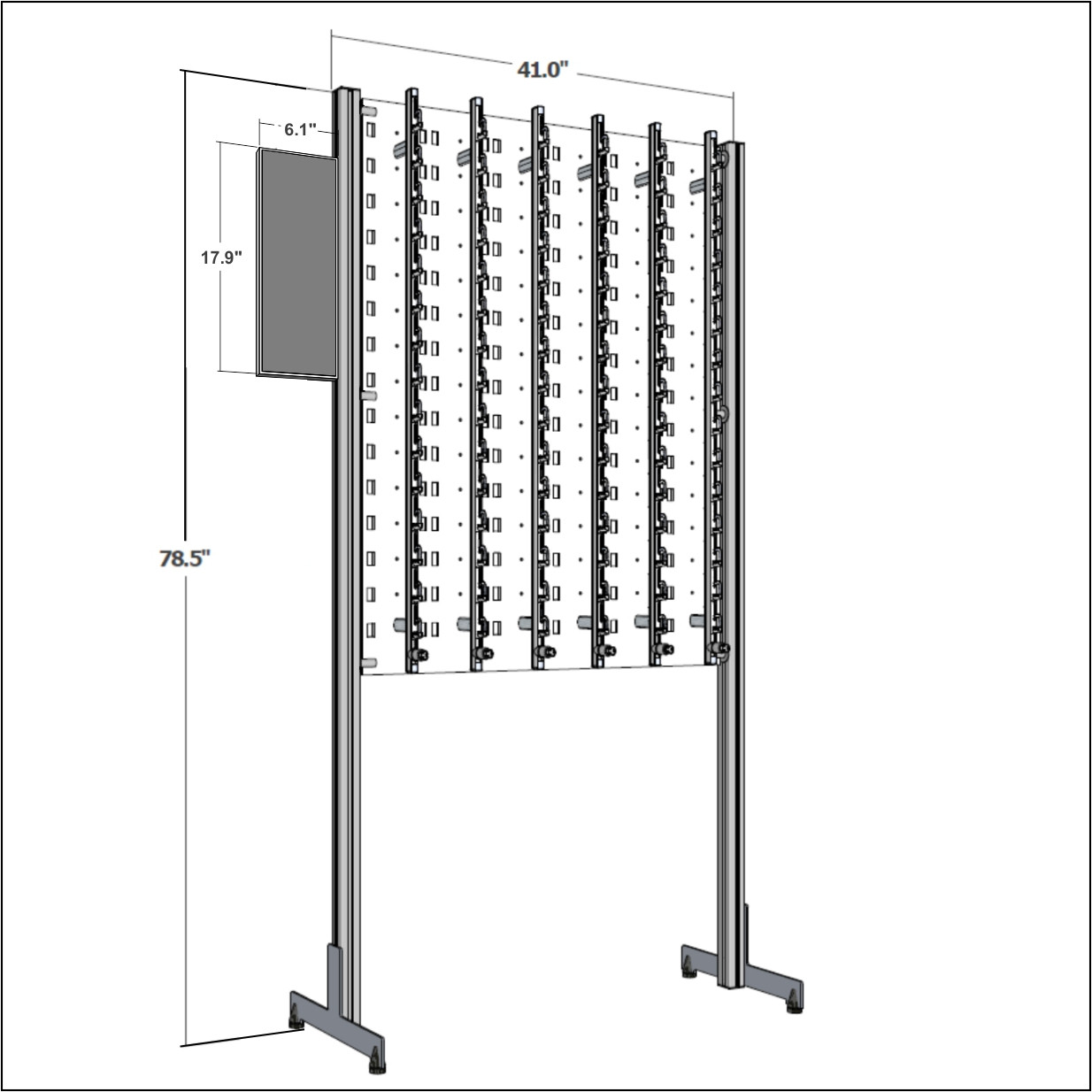 Locking Floor-Top Optical Display DW Panel 90 Frames - CNS Frame Displays
