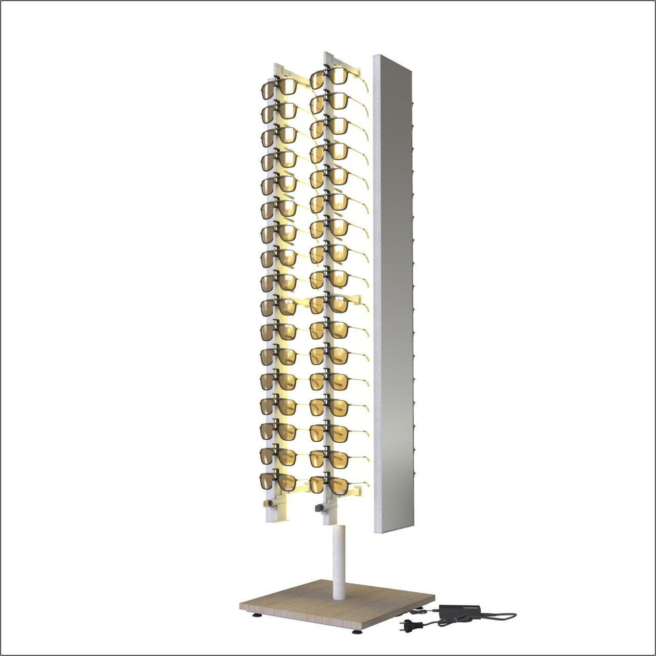 Squarix Rotating LED Display - White