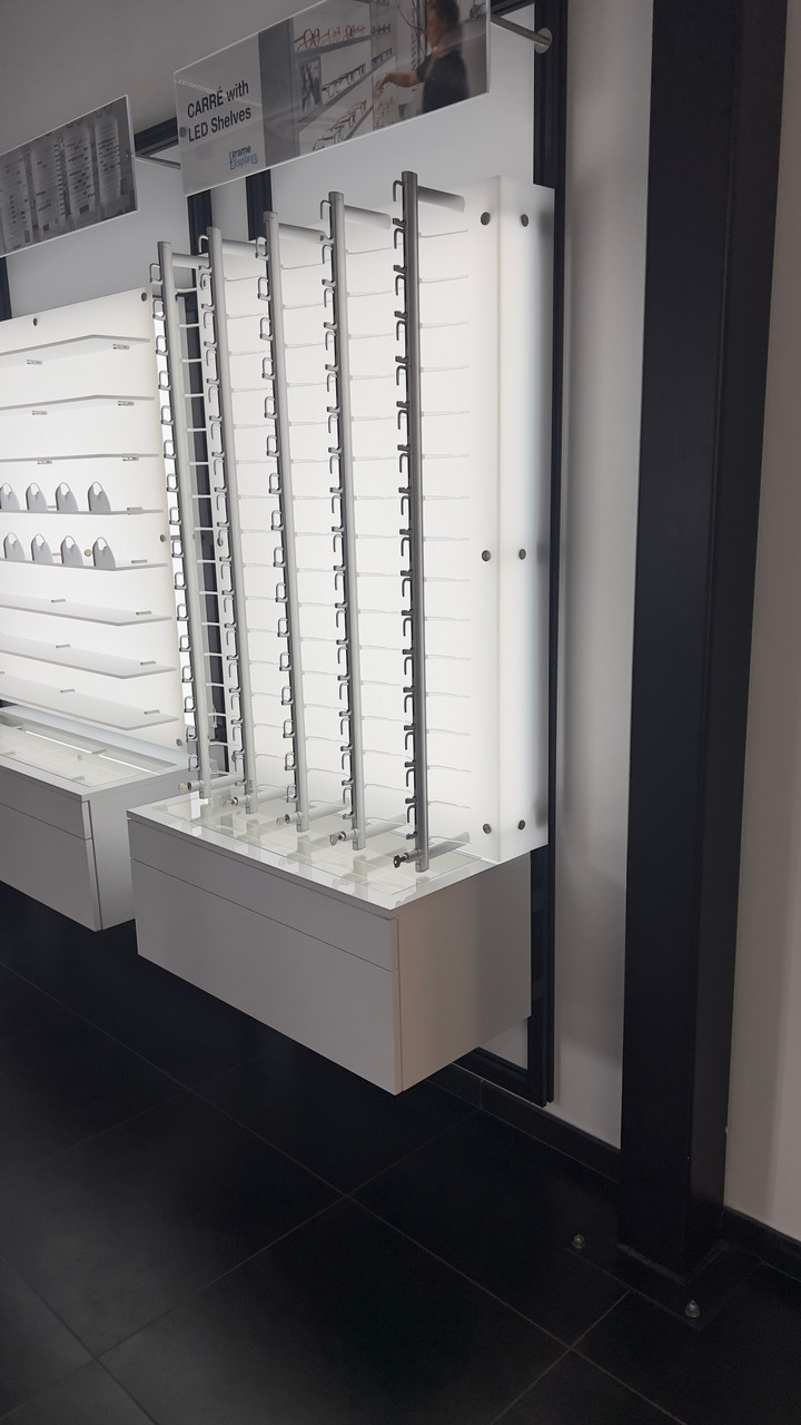 Backlit Acrylic Panels w/ Locking Rods - BLB80.TXT.16.SI