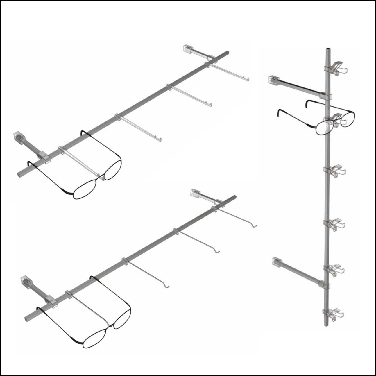 Products - Locking & Open Optical Display Rods - Eyewear & Optical ...