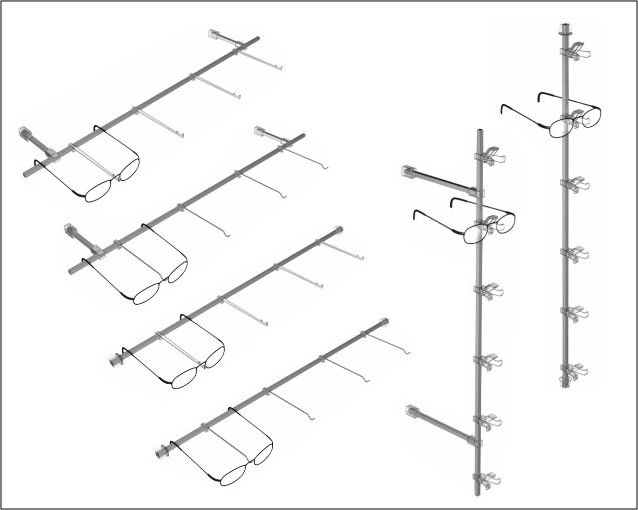 Custom Optical Display Rods | Custom Eyewear Rods