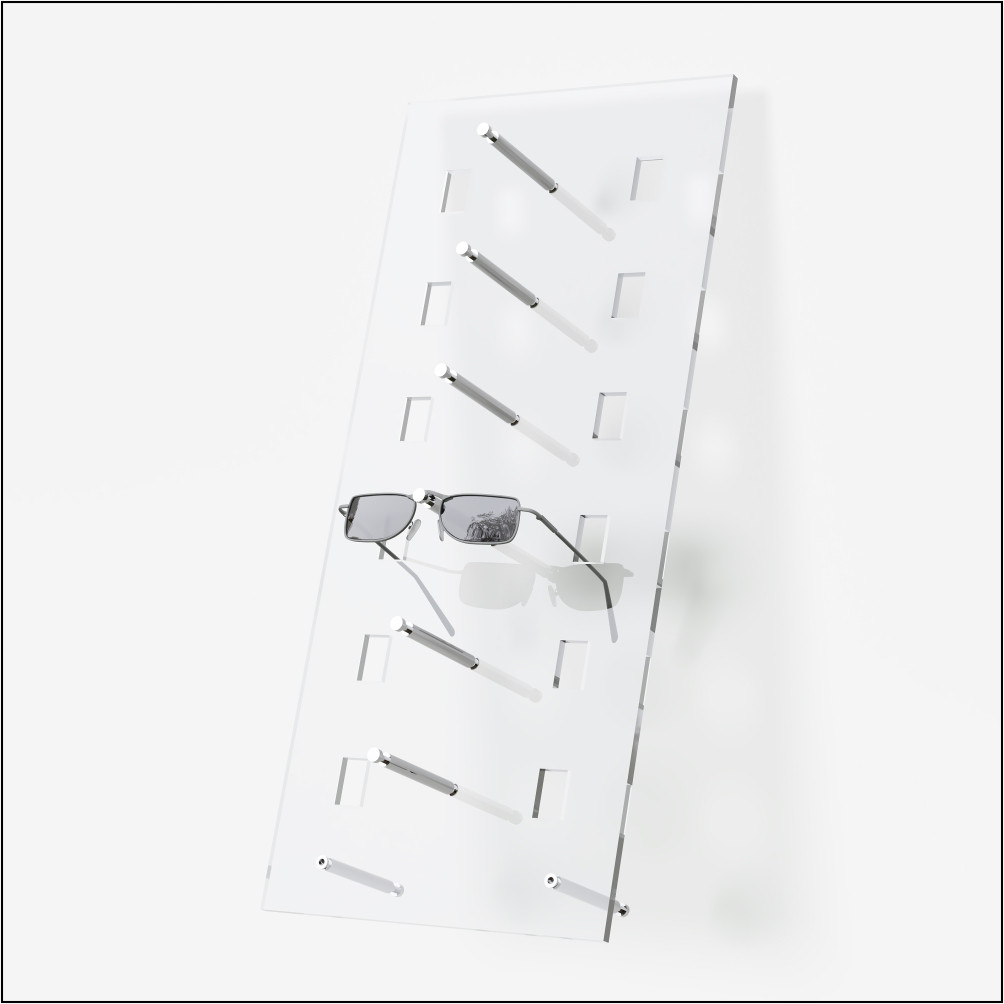 Counter Top PIN Optical Frame & Sunglass Panel - 3 Frames - Clear