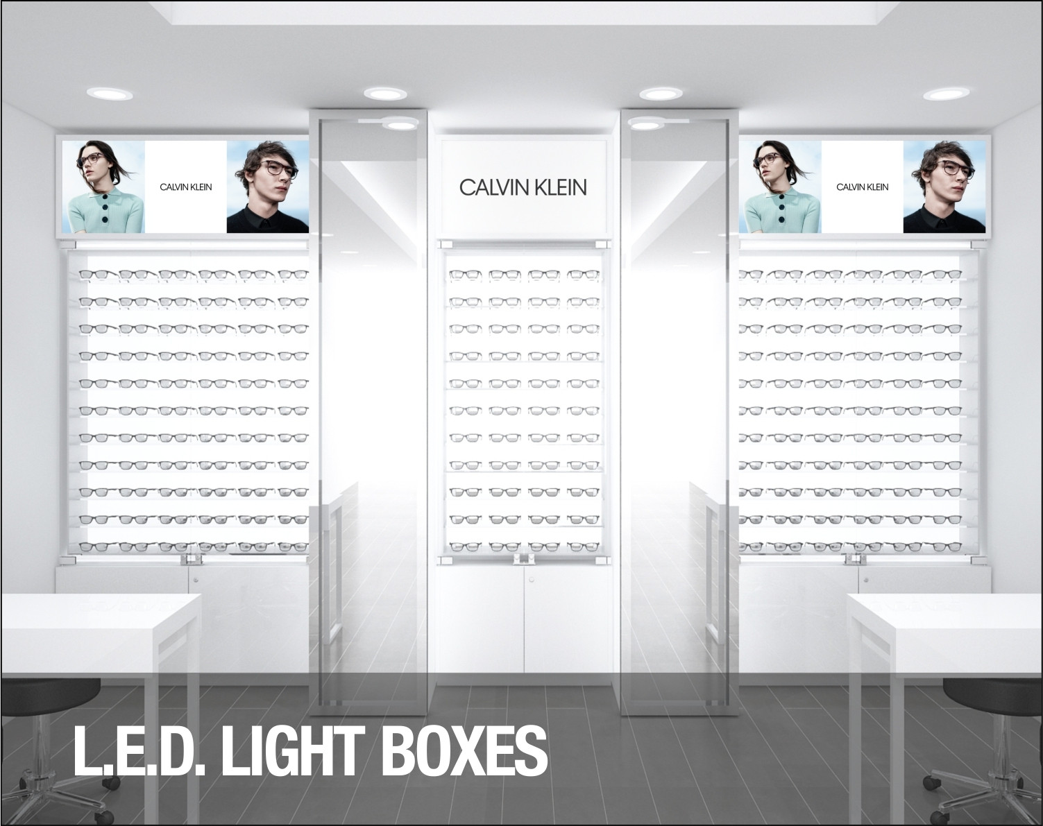 Optical Displays Accessories | Parts Mirrors Signage Lighting