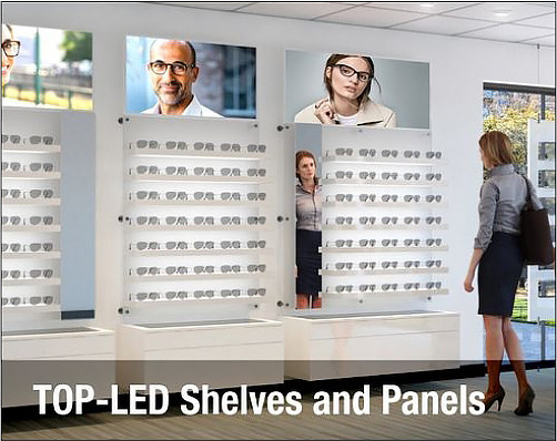 Wallmount Optical Displays | Wall Eyewear Displays From FrameDisplays.com