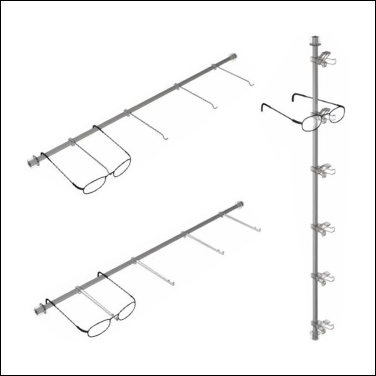 Products - Locking & Open Optical Display Rods - Eyewear & Optical ...