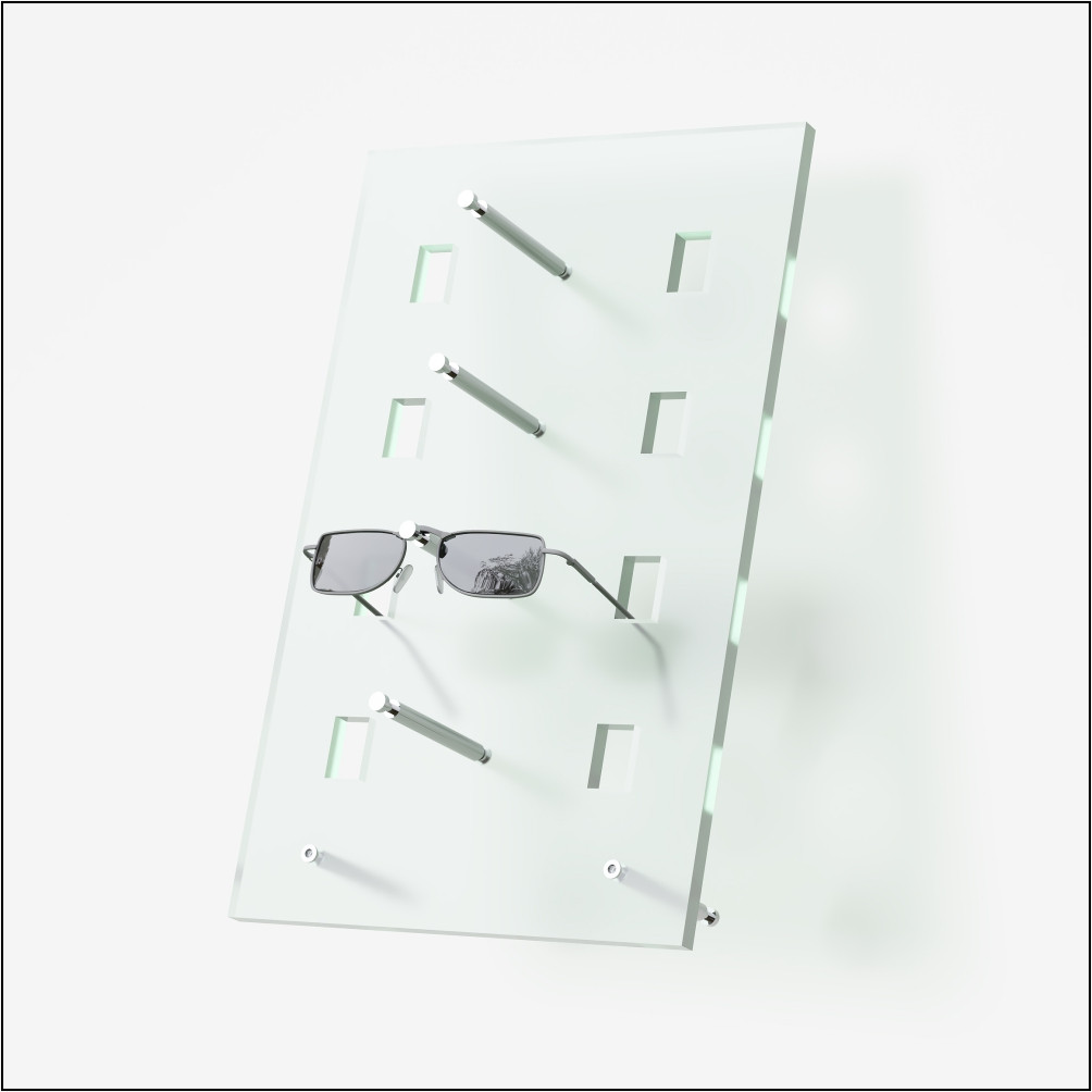 Counter Top PIN Optical Frame & Sunglass Panel - 3 Frames - Clear