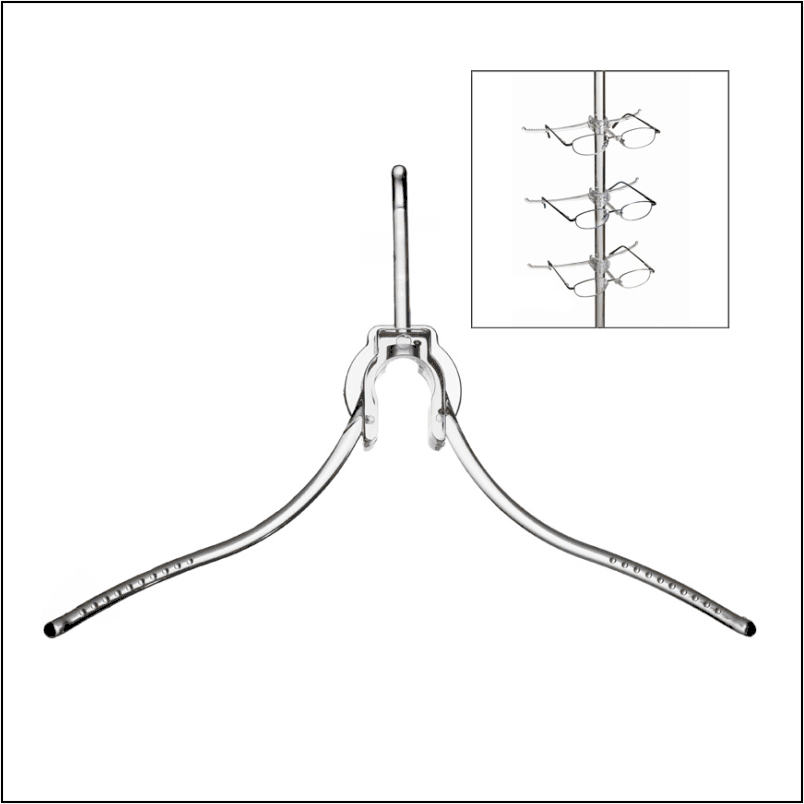 Y CLIP - Open Optical Frame Display Clips for 5/8" Eyewear Rods - Pack ...