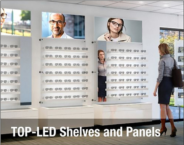 Wallmount Optical Displays | Wall Eyewear Displays From FrameDisplays.com