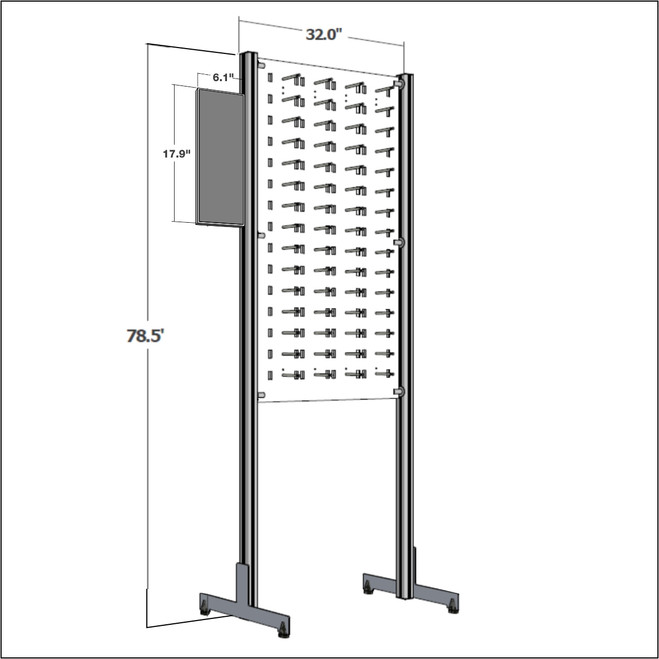 Open Floor-Top Optical Display DW Panel 60 Frames - CNS Frame Displays