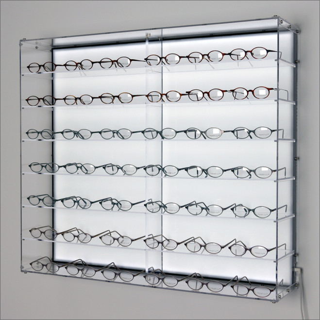 Wall-mount Optical LED Display Shelf Case