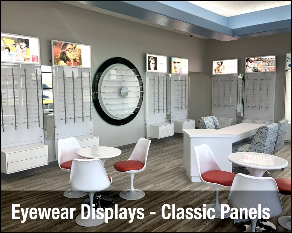 Wallmount Optical Displays | Wall Eyewear Displays From FrameDisplays.com