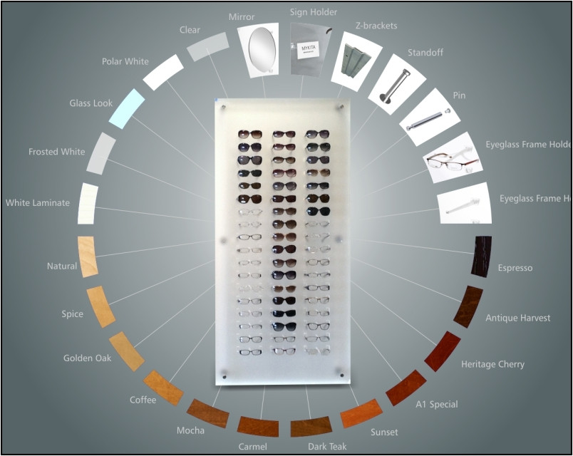Optical Display Frame Boards | Wall Mount Optical Displays