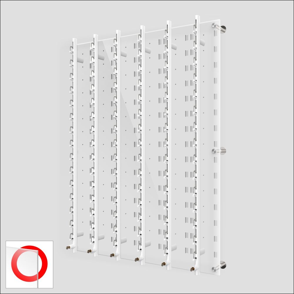 DW31-90F Locking Wall Mount Acrylic Optical Display With Hardware- 47.5 ...