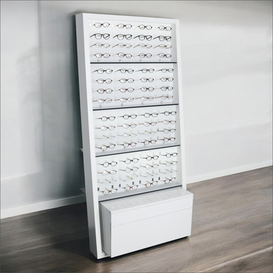 Eileen Wall Mounted Optical Frame Display Shelves - Satin White Finish