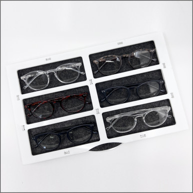 Felt Overlay Tray for 6 Eyeglasses