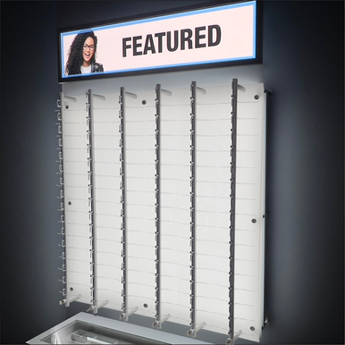 Backlit Acrylic Panels w/ Locking Rods - BLB80.TXT.16.SI