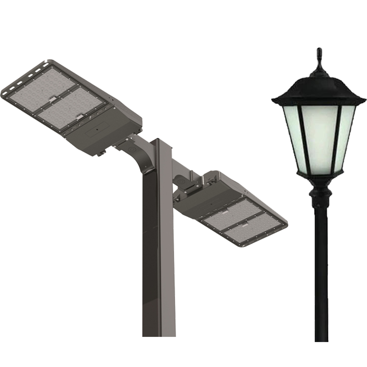 Building Exterior Commercial Light Pole Mounting