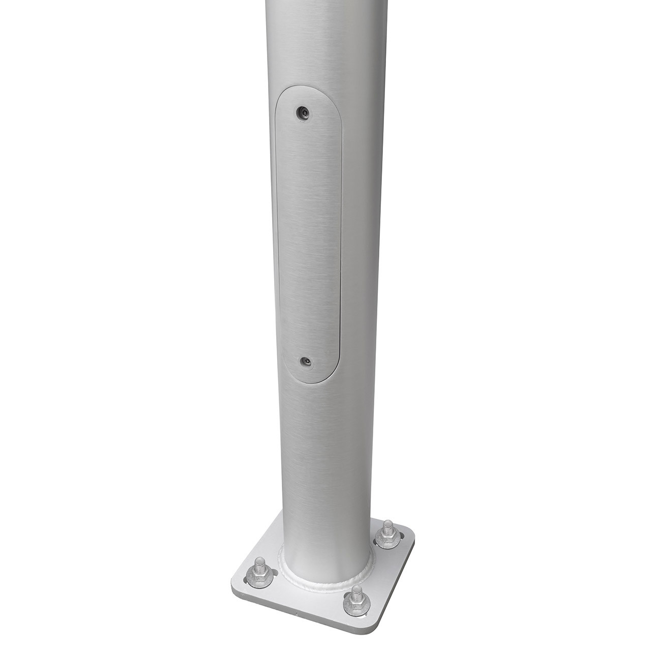 Round Aluminum Light Pole, 8-16 Foot, 4 Inch Diameter, Anchor Base ...