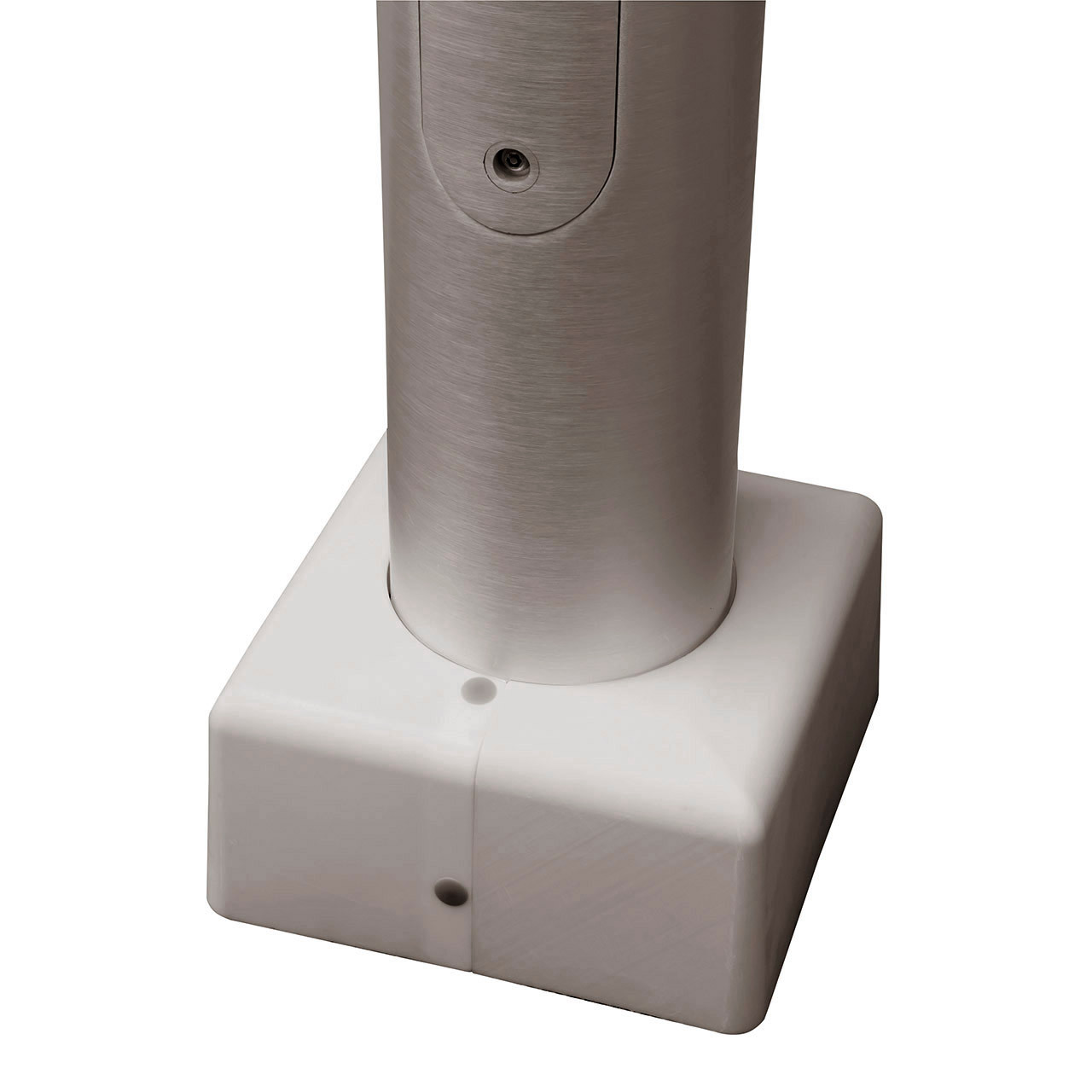 25 Foot Round Tapered Anchor Based Aluminum Light Pole, Dark Aluminum ...