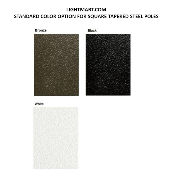 Square Tapered Steel Light Pole 39 ft 7.18 in 11 gauge | LightMart.com