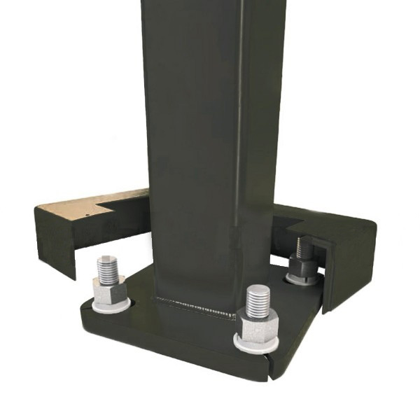 Square Steel Security Camera Pole 10 ft 4 in Wide 11 Gauge | LightMart.com