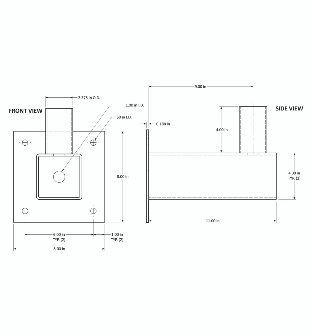 Tenon Arm for Wall Mounting | LightMart.com