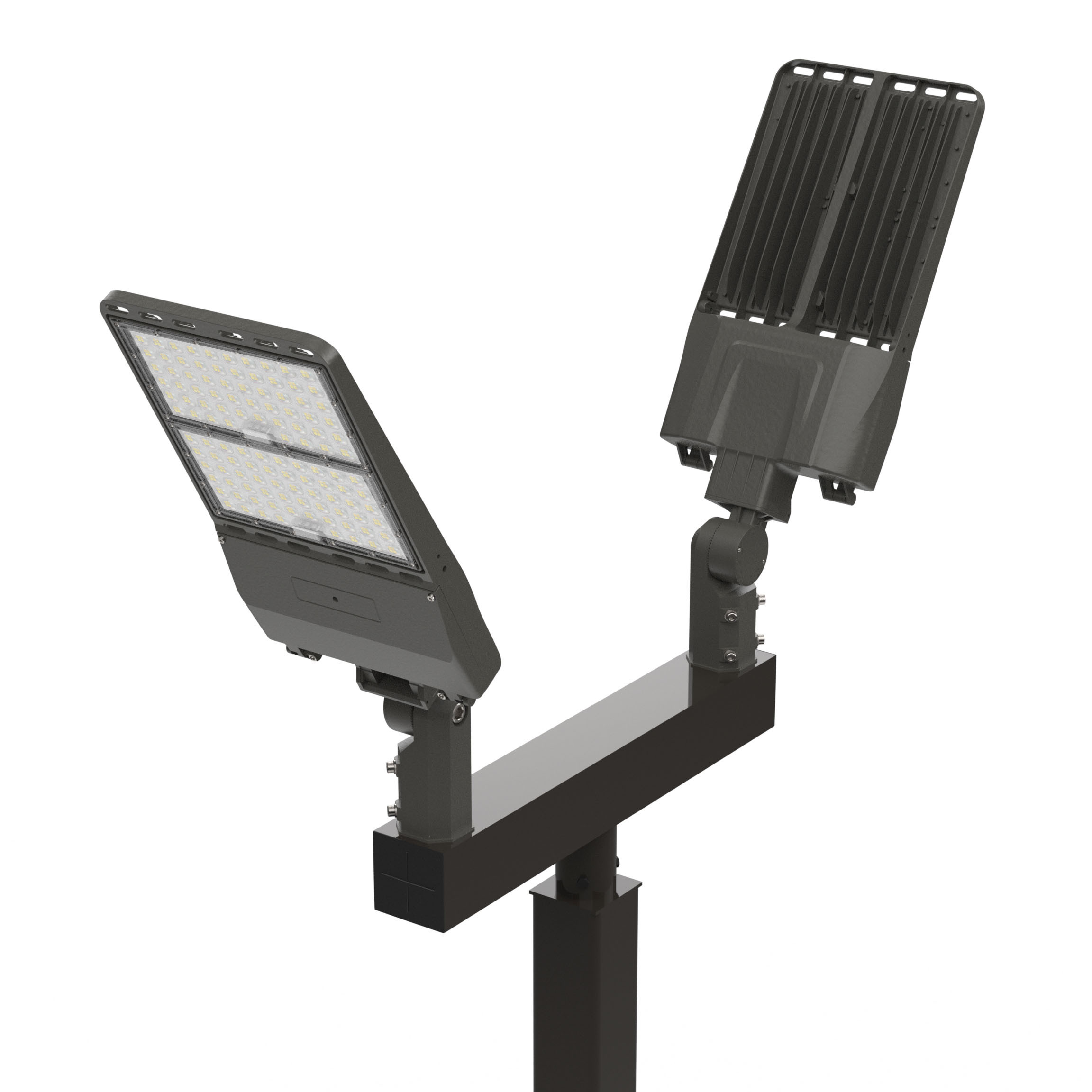 Light Pole Kit with Two Adjustable LED Lights, Selectable Wattage 185 ...