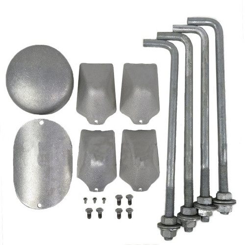 Aluminum Street Light Pole 40 ft 8 in with 4 Foot Mast Arms | LightMart.com