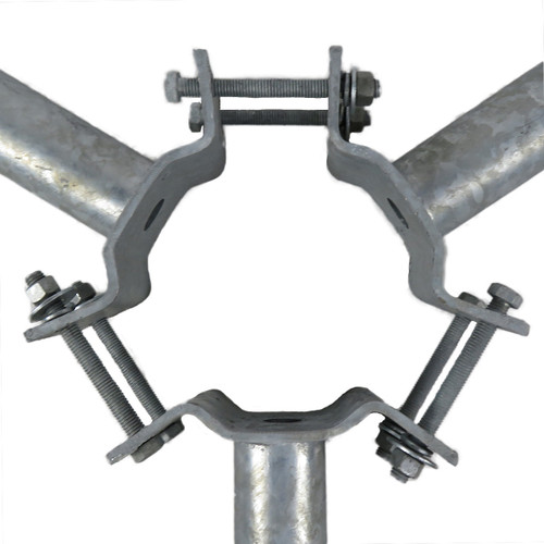 3 Arm Wrap Around Bracket For Wood Poles with 7-10 Inch Diameter w ...