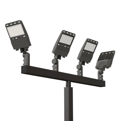 Light Pole Kit with Four Adjustable LED Lights, Selectable Wattage 100 ...