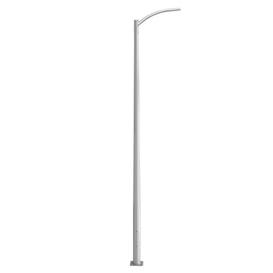 Street Light Pole Kit with Round Tapered Anchor Base Aluminum Light ...