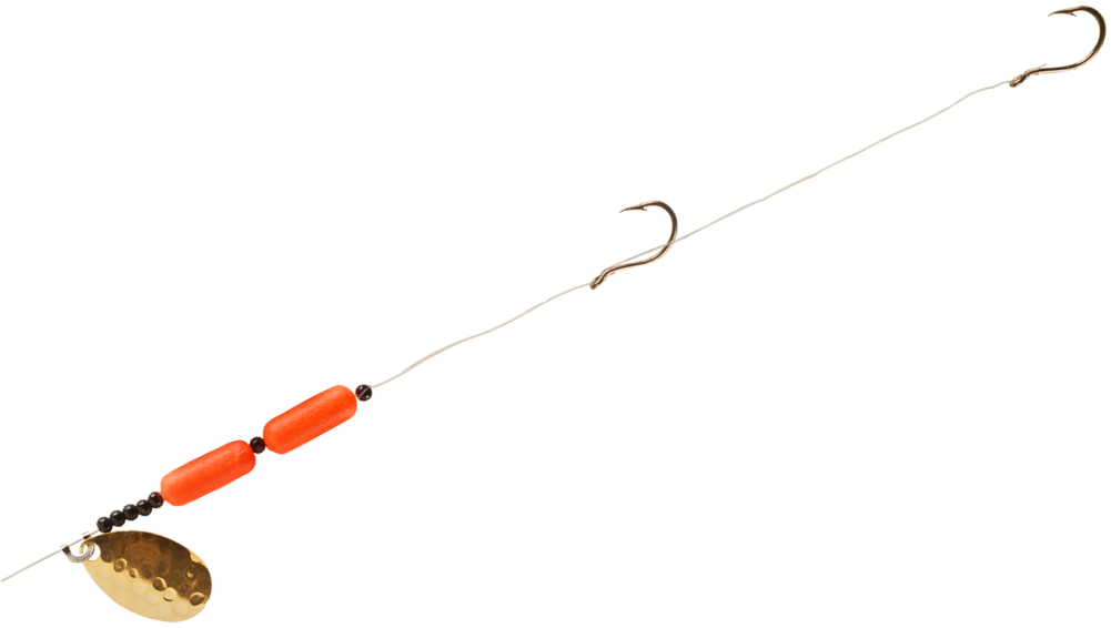 Little Joe Floating Worm Harness: Hammered Gold Blade/ Orange Float ...