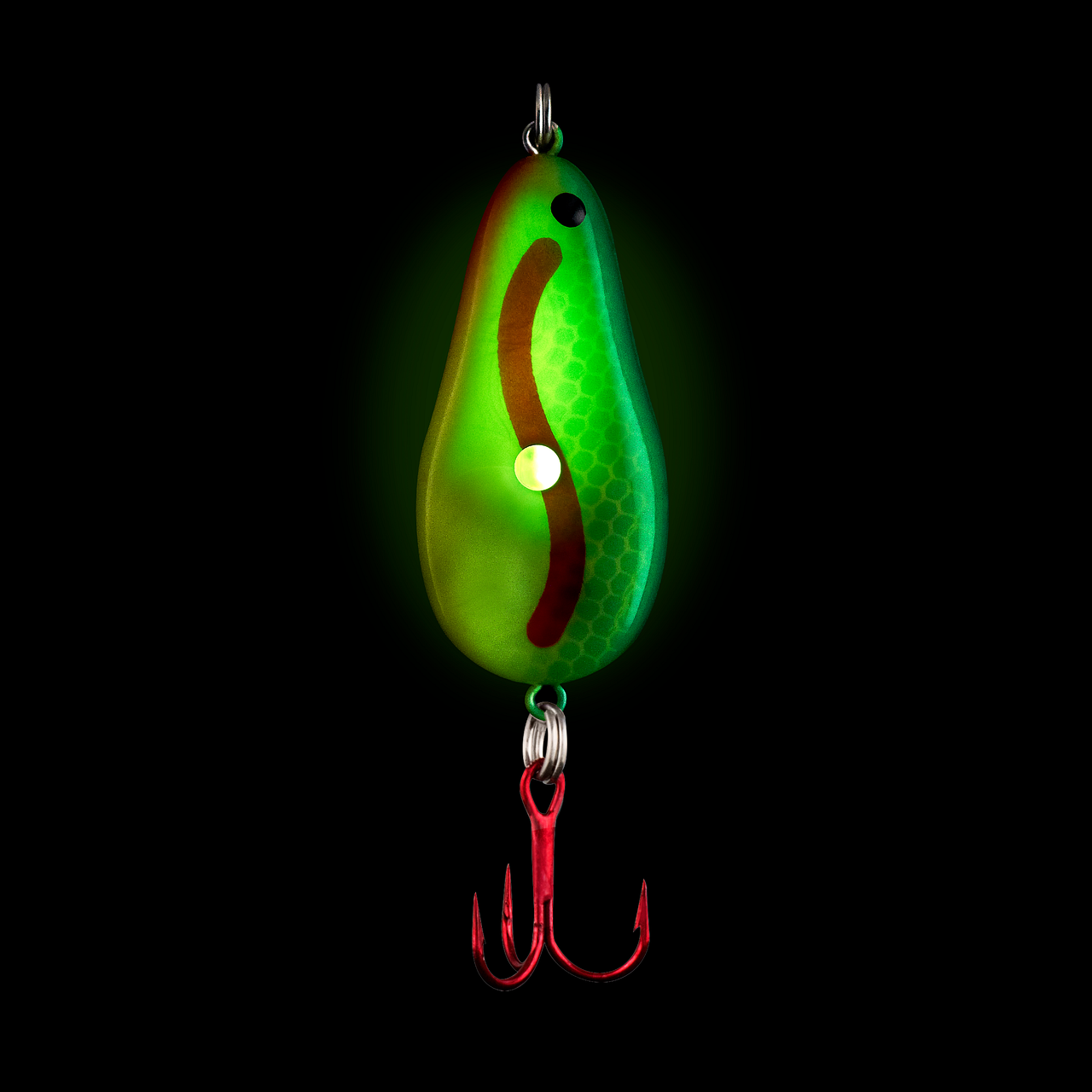 Lindy Glow Spoon 1/4oz: Red Scale - Vimage Outdoors