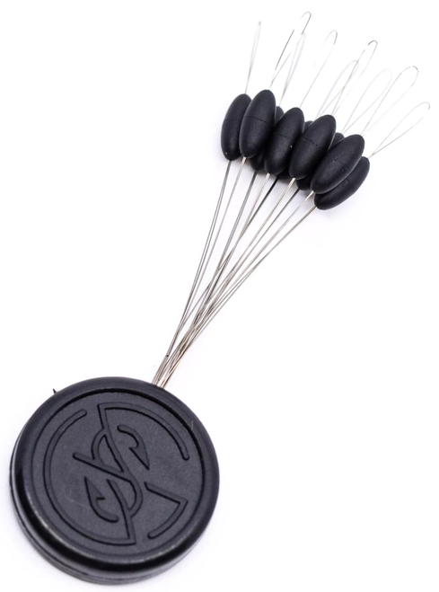 Googan Squad Worm Weight Stoppers: Black 18pk