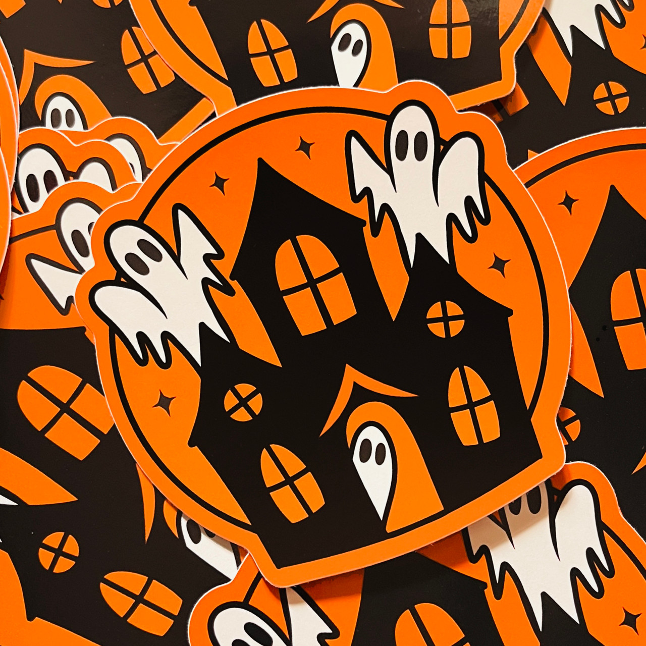 Large Haunted House Vinyl Sticker - October31st