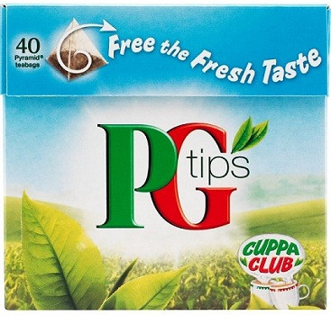 D250 PG Tips Tea 40 125g, Vegan PG Tips, Vegetarian PG Tips, Halal PG ...