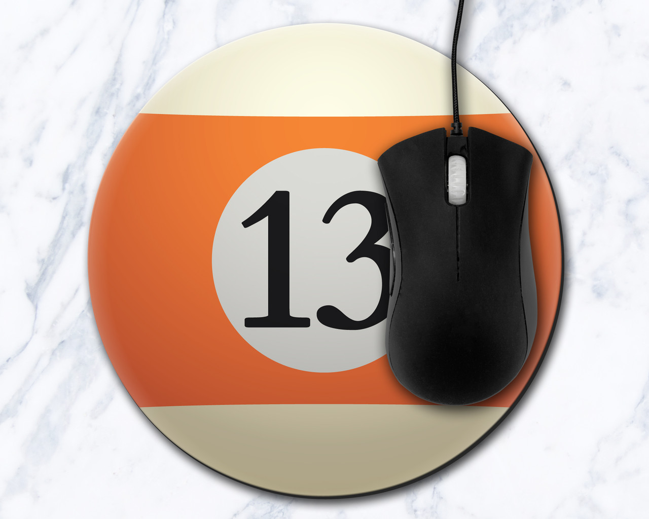 Thirteen Ball 8 inch Round Mousepad | CueSight.com