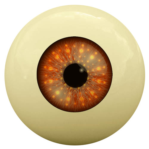 Orange Eye Cue Ball | CueSight.com