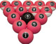Hot Pink Pool Ball Set | CueSight.com